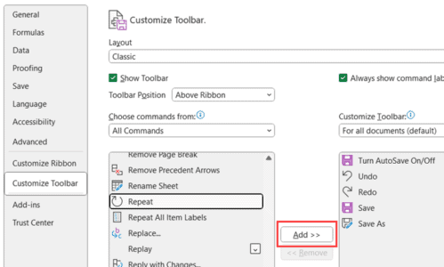 Repeat Last Action in Excel (Shortcuts)