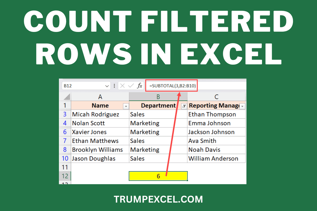 How To Count Filtered Rows In Excel Easy Formula 