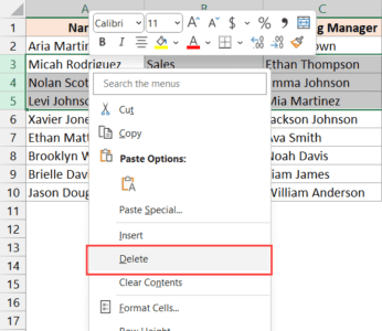 How to Delete Rows in Excel (Single or Multiple)?