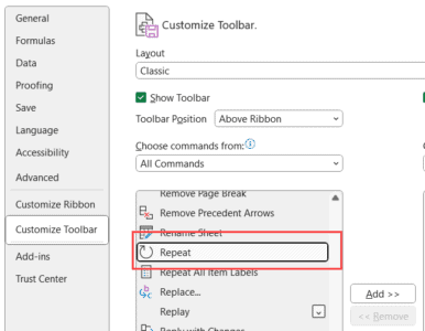 Repeat Last Action in Excel (Shortcuts)