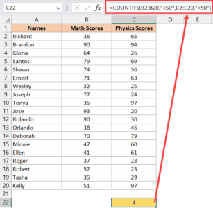 Count Cells Less than a Value in Excel (COUNTIF Less Than)