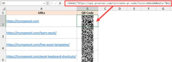 How to Create QR Codes in Excel (QR Code Generator)
