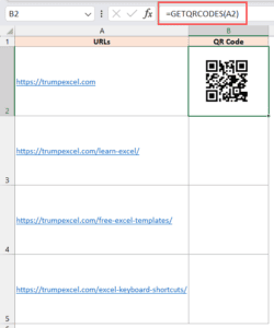 How to Create QR Codes in Excel (QR Code Generator)