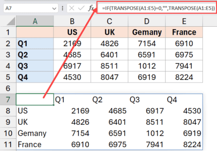 Convert Columns to Rows in Excel (5 Simple Ways)