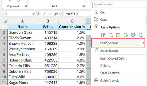 Remove Formulas (but Keep Data) in Excel