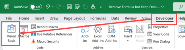 Remove Formulas (but Keep Data) in Excel