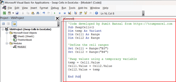How to Swap Cells in Excel?