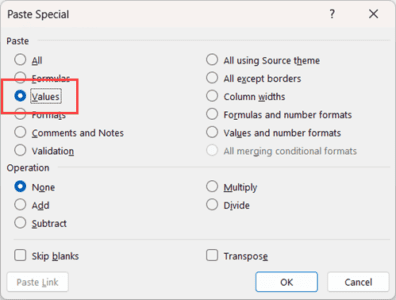 Remove Formulas (but Keep Data) in Excel