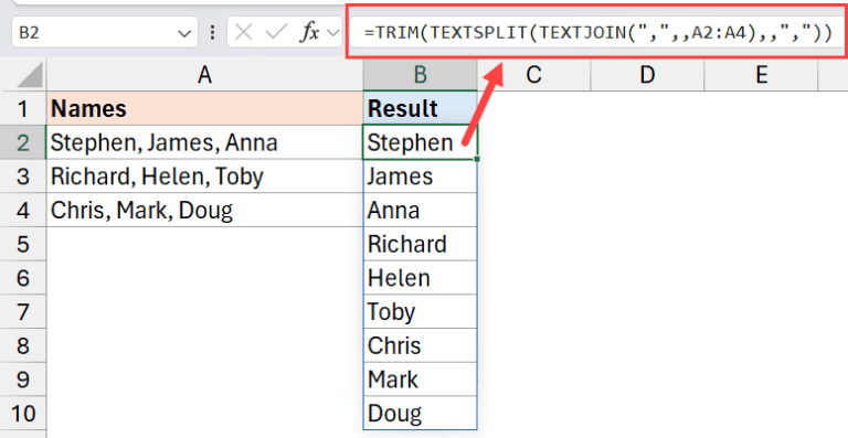 Split Text Into Multiple Rows In Excel Easy Formulas
