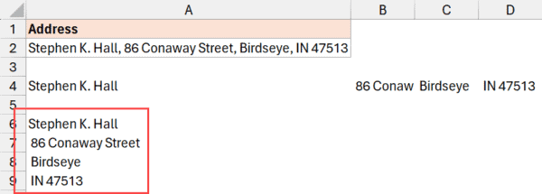 Split Text into Multiple Rows in Excel (Easy Formulas)