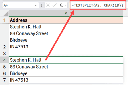 Split Text into Multiple Rows in Excel (Easy Formulas)