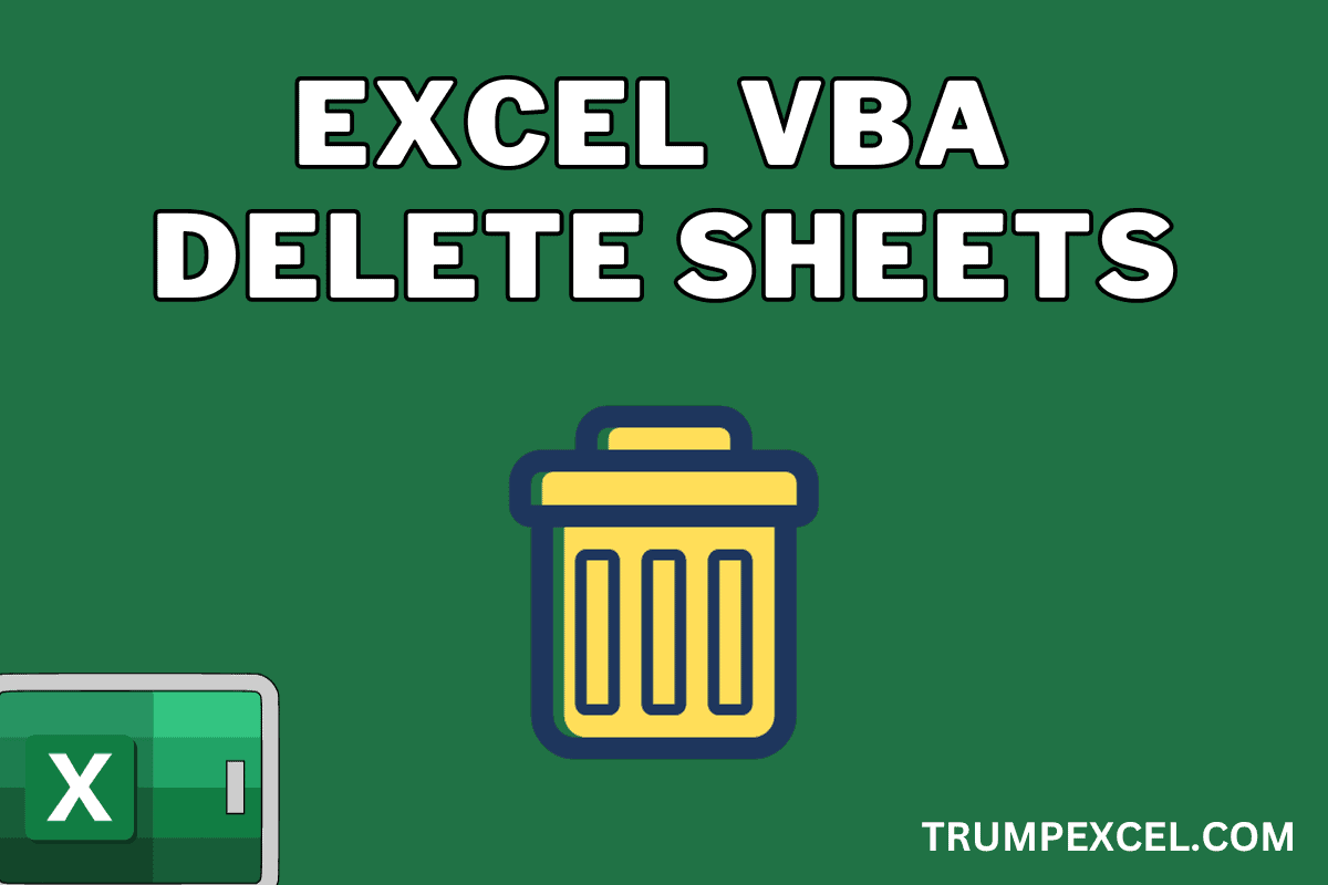 Delete Sheet In Excel Using VBA