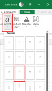 Insert X-Bar Symbol in Excel (Average / Mean Symbol)