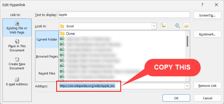 Extract URL from Hyperlinks in Excel (3 Easy Ways)