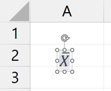 Insert X-Bar Symbol in Excel (Average / Mean Symbol)