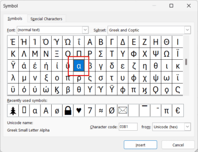 Insert Alpha Symbol (α) in Excel (6 Easy Ways)