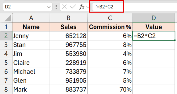 Excel Showing Formula Instead of Result - Quick Fix!