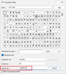 Insert Registered Trademark Symbol in Excel