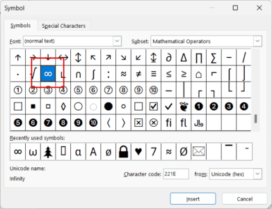 5 Easy Ways to Insert Infinity Symbol (∞) in Excel