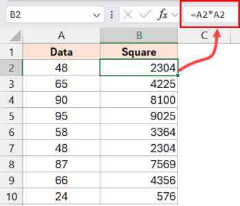 How to Square a Number in Excel (3 Easy Ways)