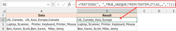 Remove Duplicates Within a Cell in Excel (Easy Formulas)