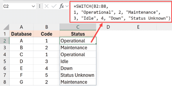 SWITCH Function in Excel - Easy Examples