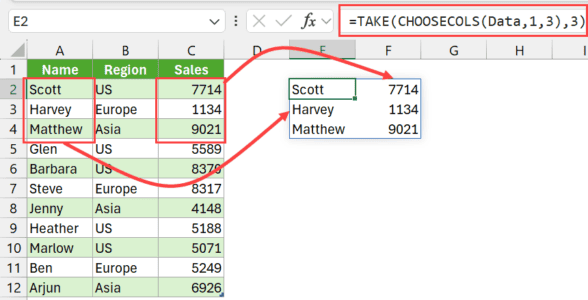 TAKE Function in Excel - Useful Examples!