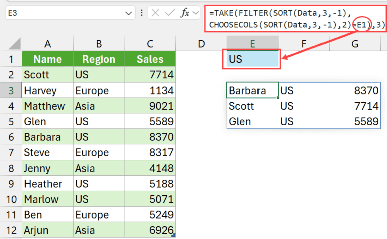 TAKE Function in Excel - Useful Examples!