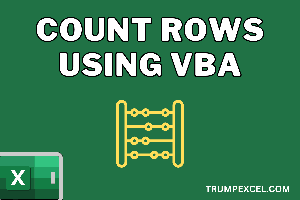Count Rows Using VBA In Excel Easy Examples