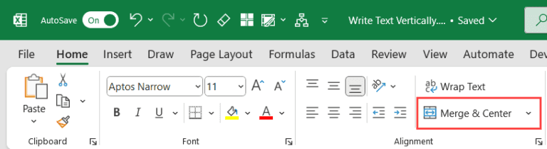 How to Write Vertically in Excel (3 Easy Ways)