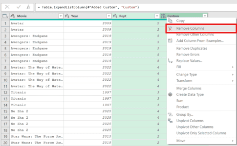 Repeat Rows N Times in Excel