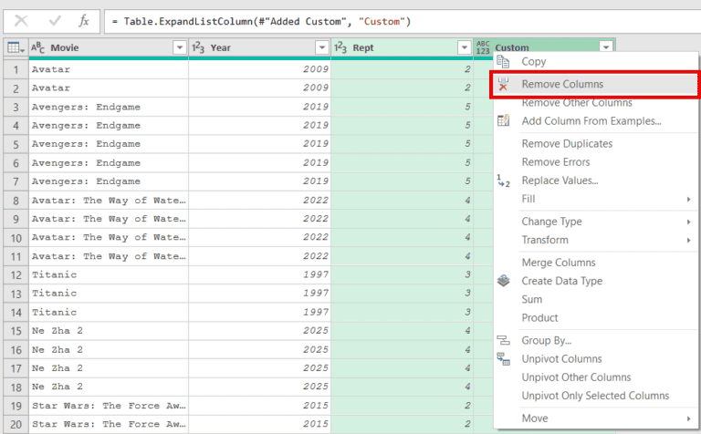 Repeat Rows N Times in Excel