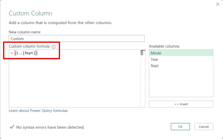 Repeat Rows N Times in Excel