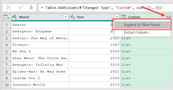 Repeat Rows N Times in Excel