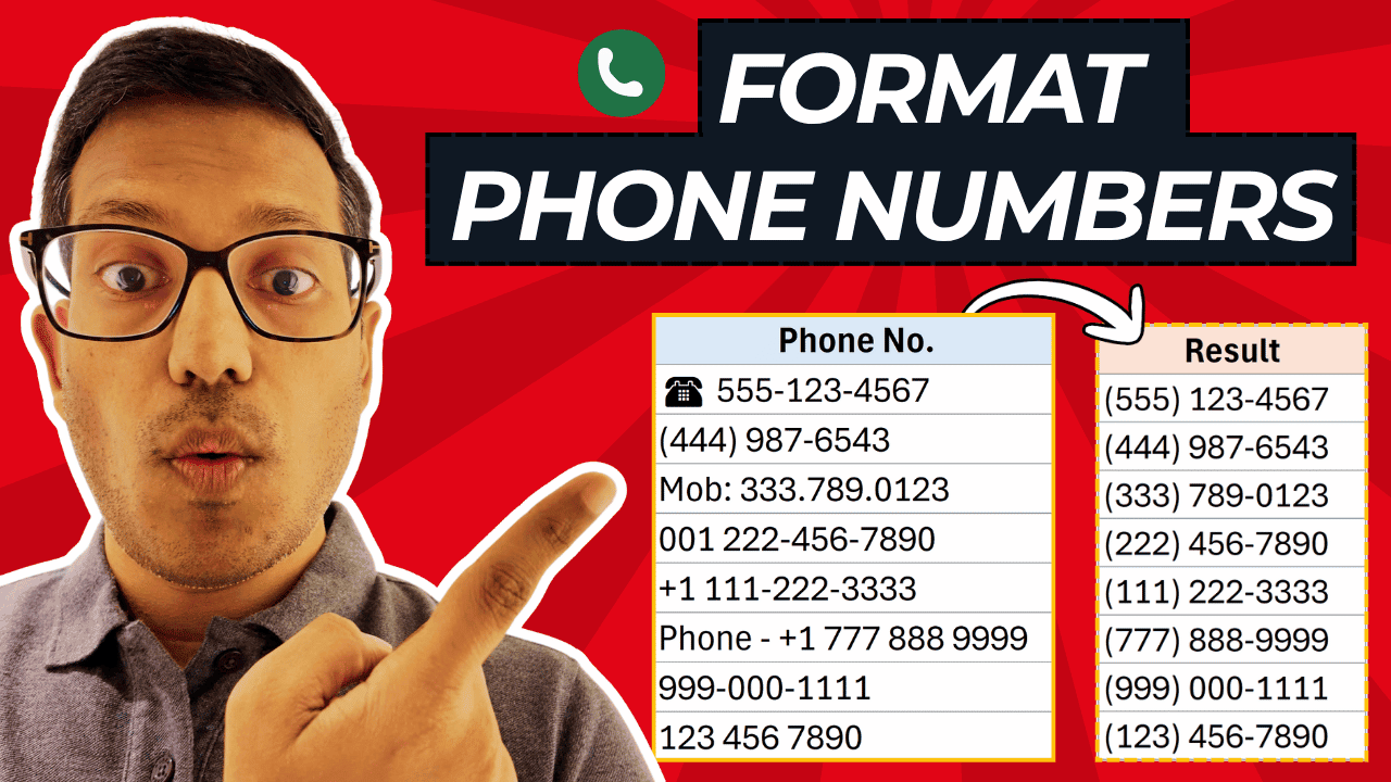 How to Format Phone Numbers in Excel?