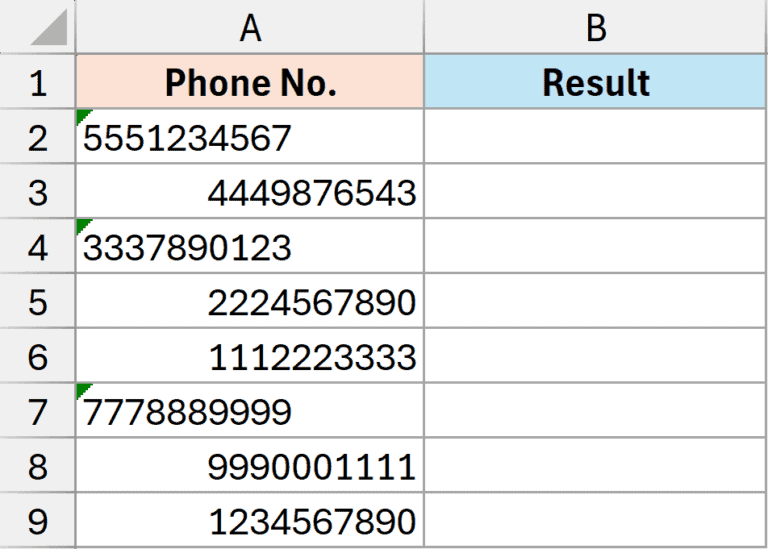 How to Format Phone Numbers in Excel?