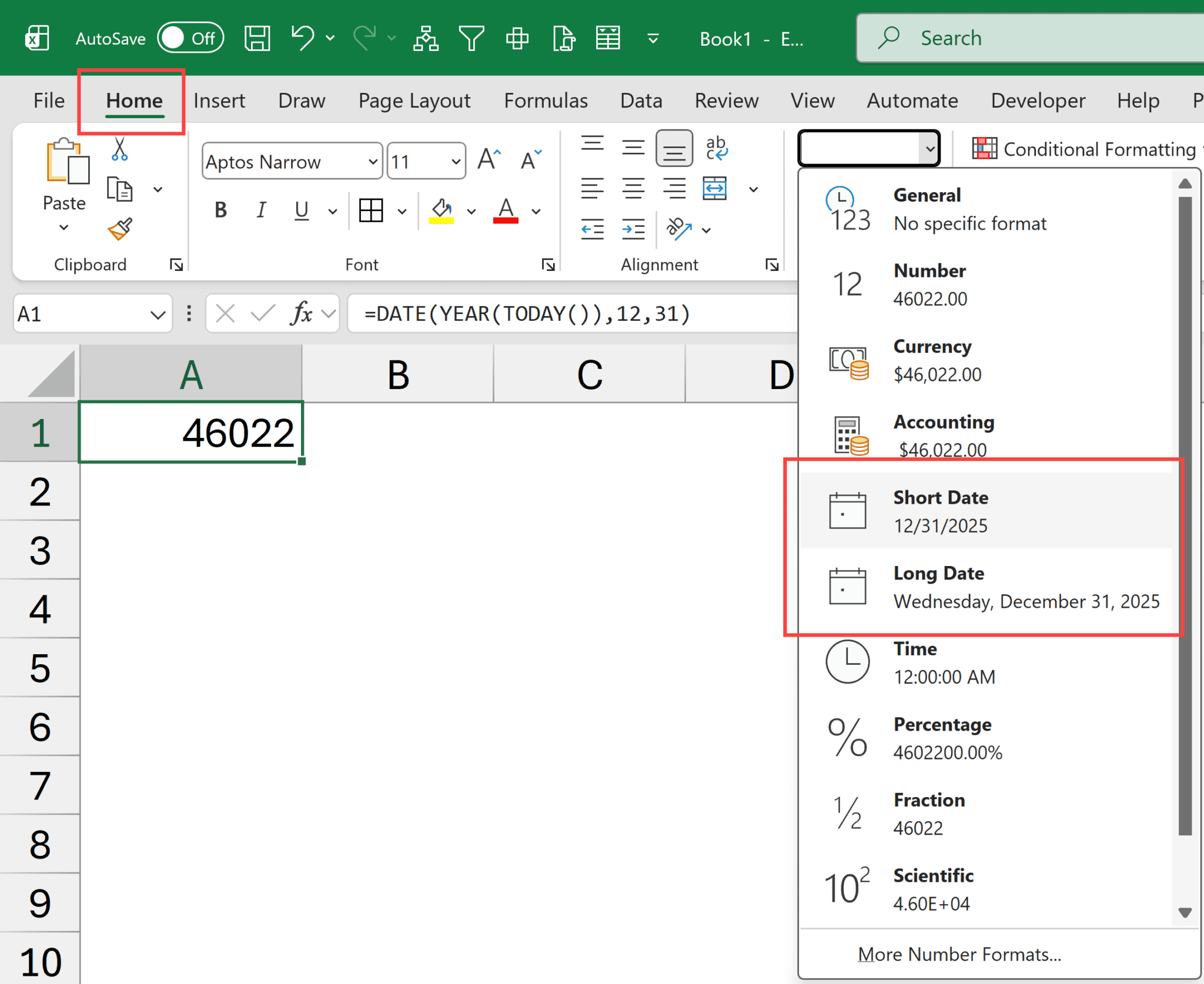 Get End of Year Date in Excel (Easy Formula)