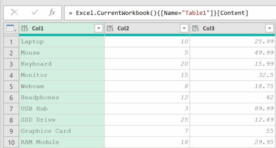Table.RenameColumns Function in Power Query M (9 Examples)