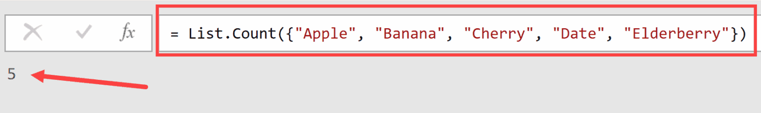 List.Count Function in Power Query M (9 Examples)