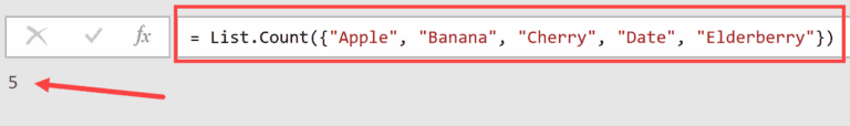 List.Count Function in Power Query M (9 Examples)