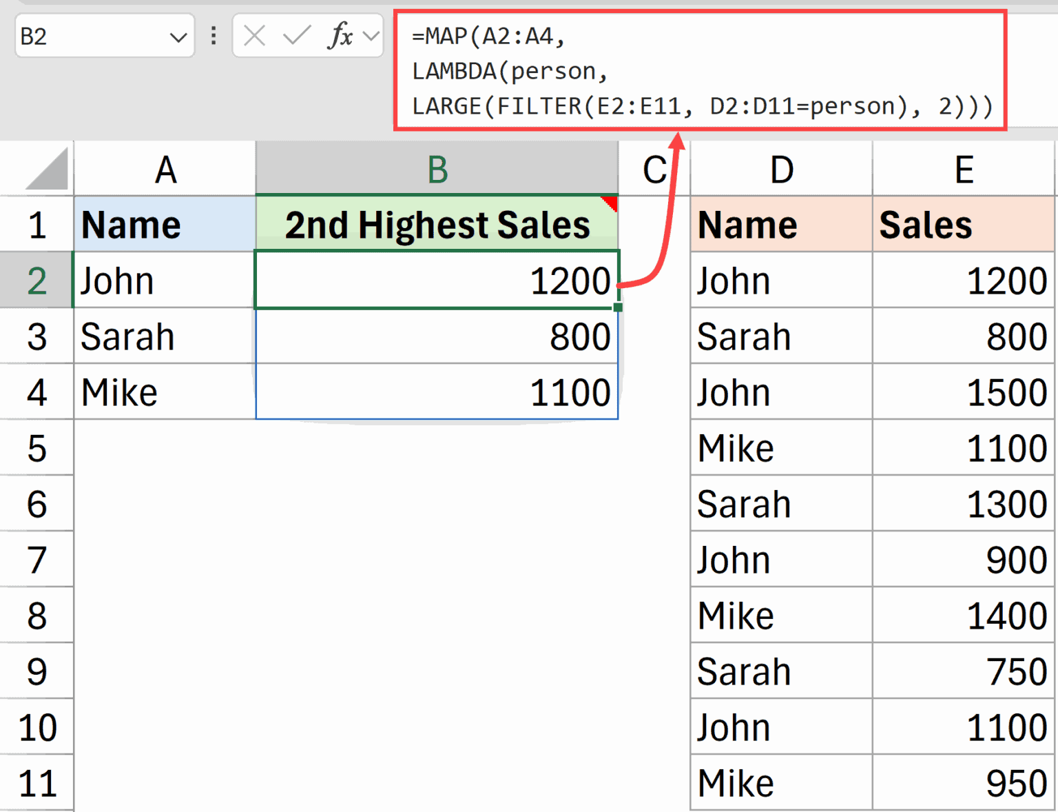 MAP Function in Excel (6 Examples)