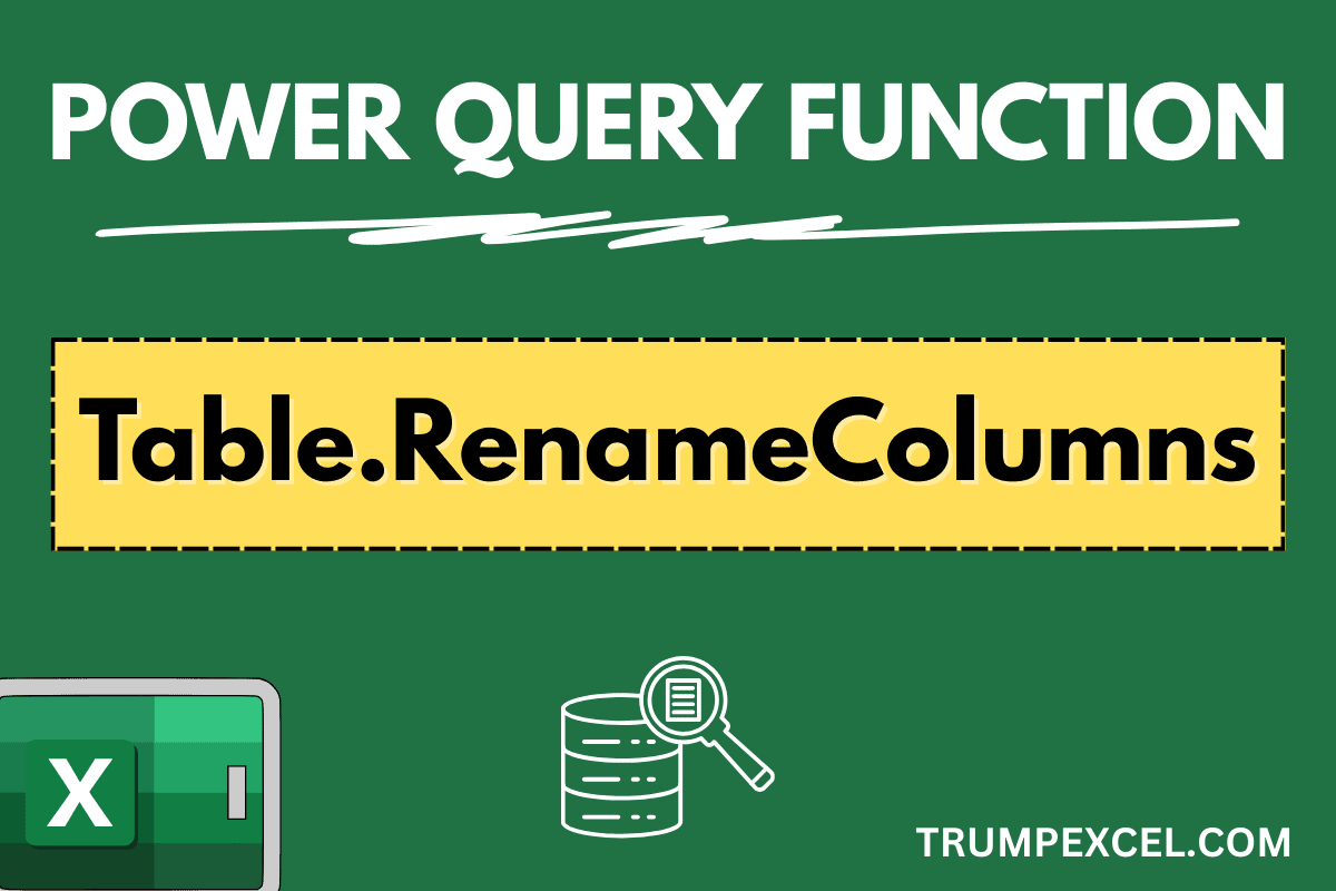 Table.RenameColumns Function in Power Query M (9 Examples)