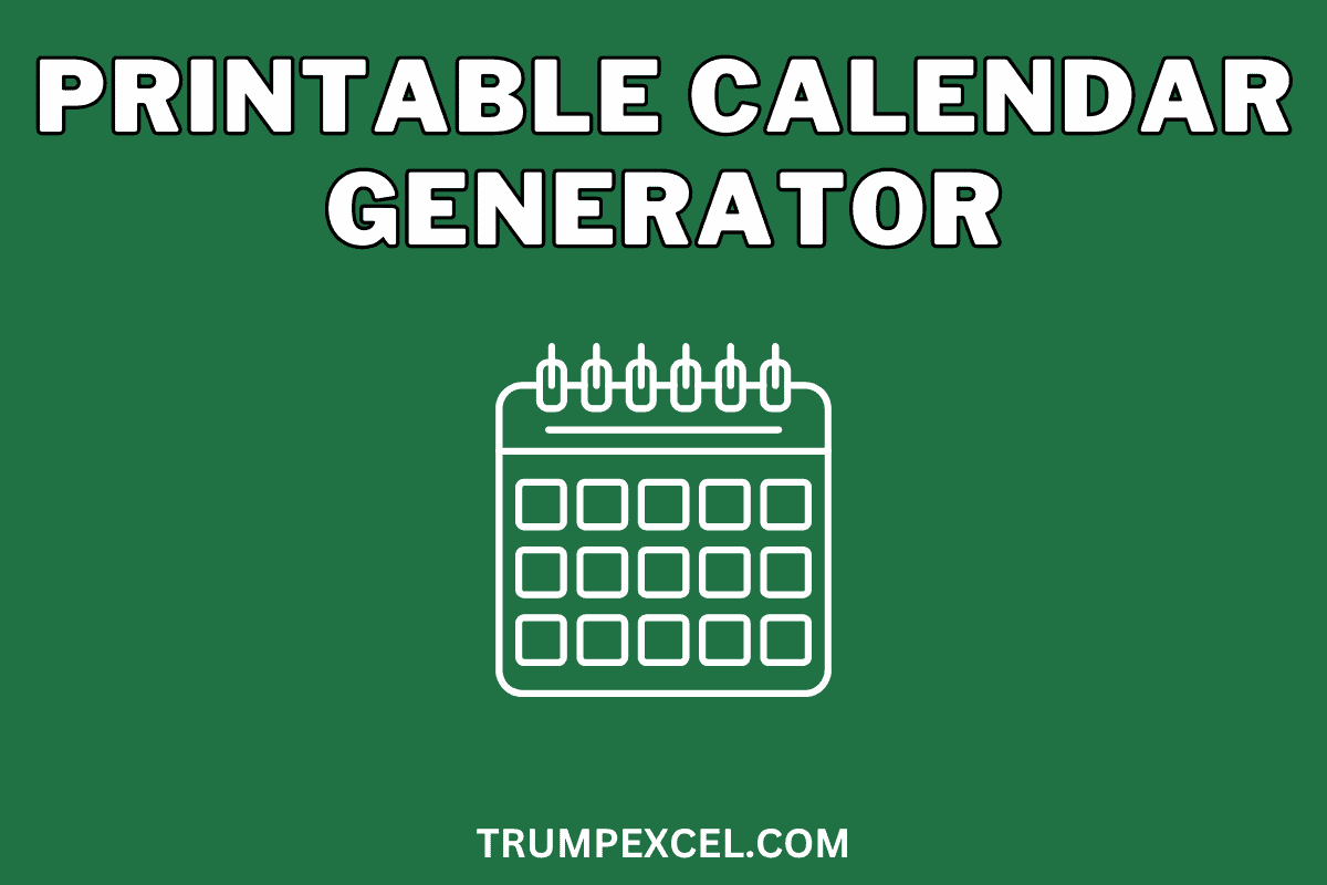 Free Printable Calendar Generator (Weekly, Monthly, Yearly)